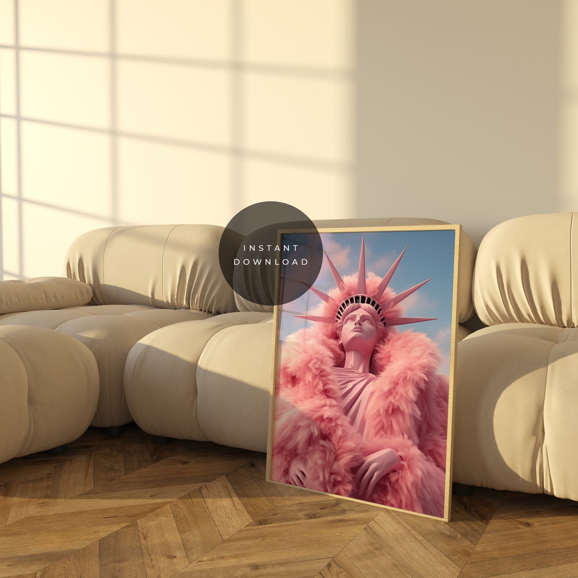 Pink Statue of Liberty Print, Trendy NYC Wall Art (digital Download) - Etsy