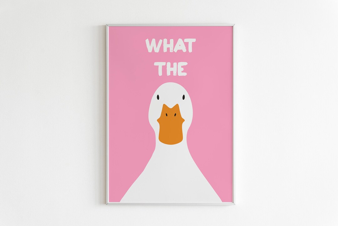 What the Duck Print Funny Print Wall Art Bathroom - Etsy