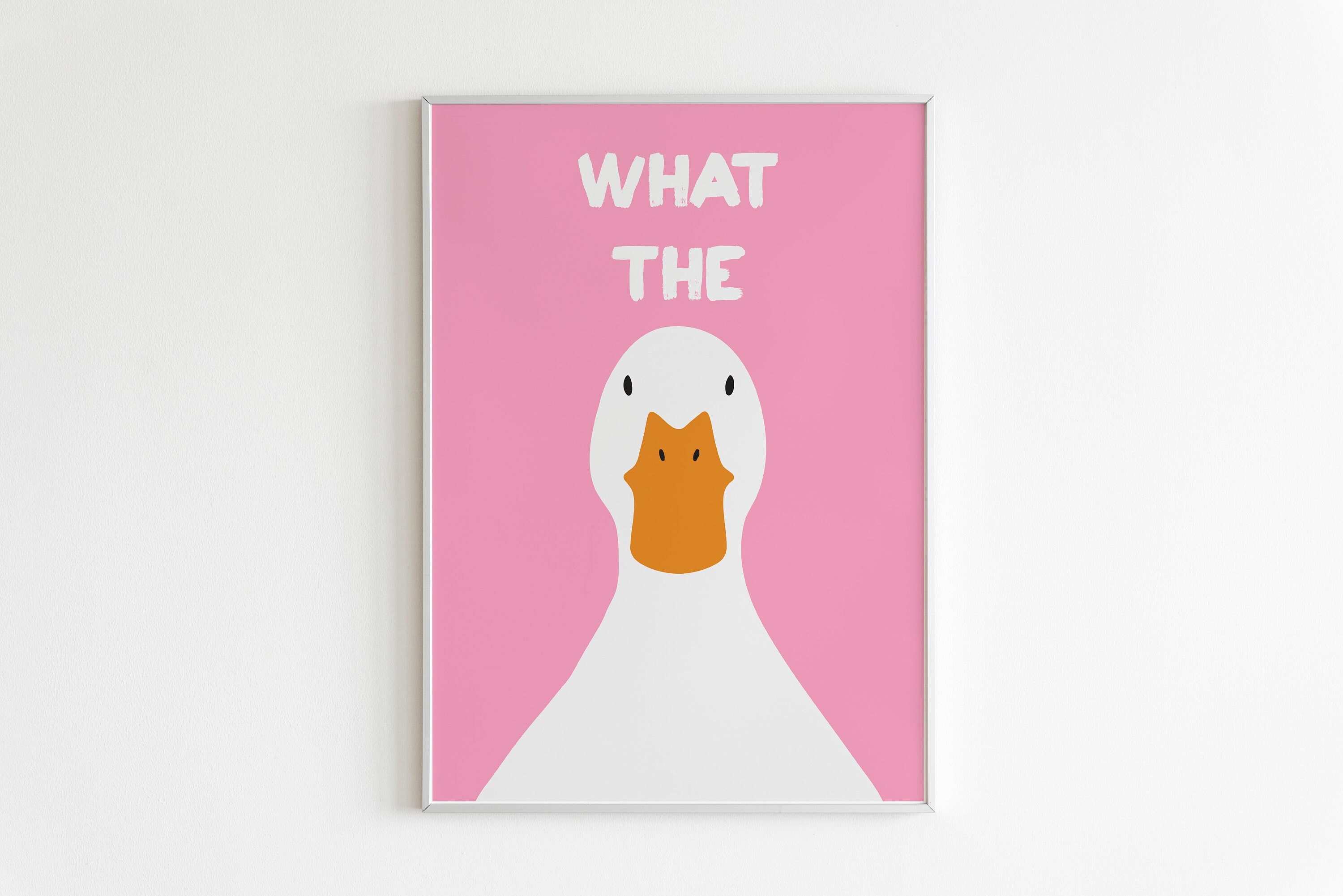What the Duck Print Funny Print Wall Art Bathroom - Etsy
