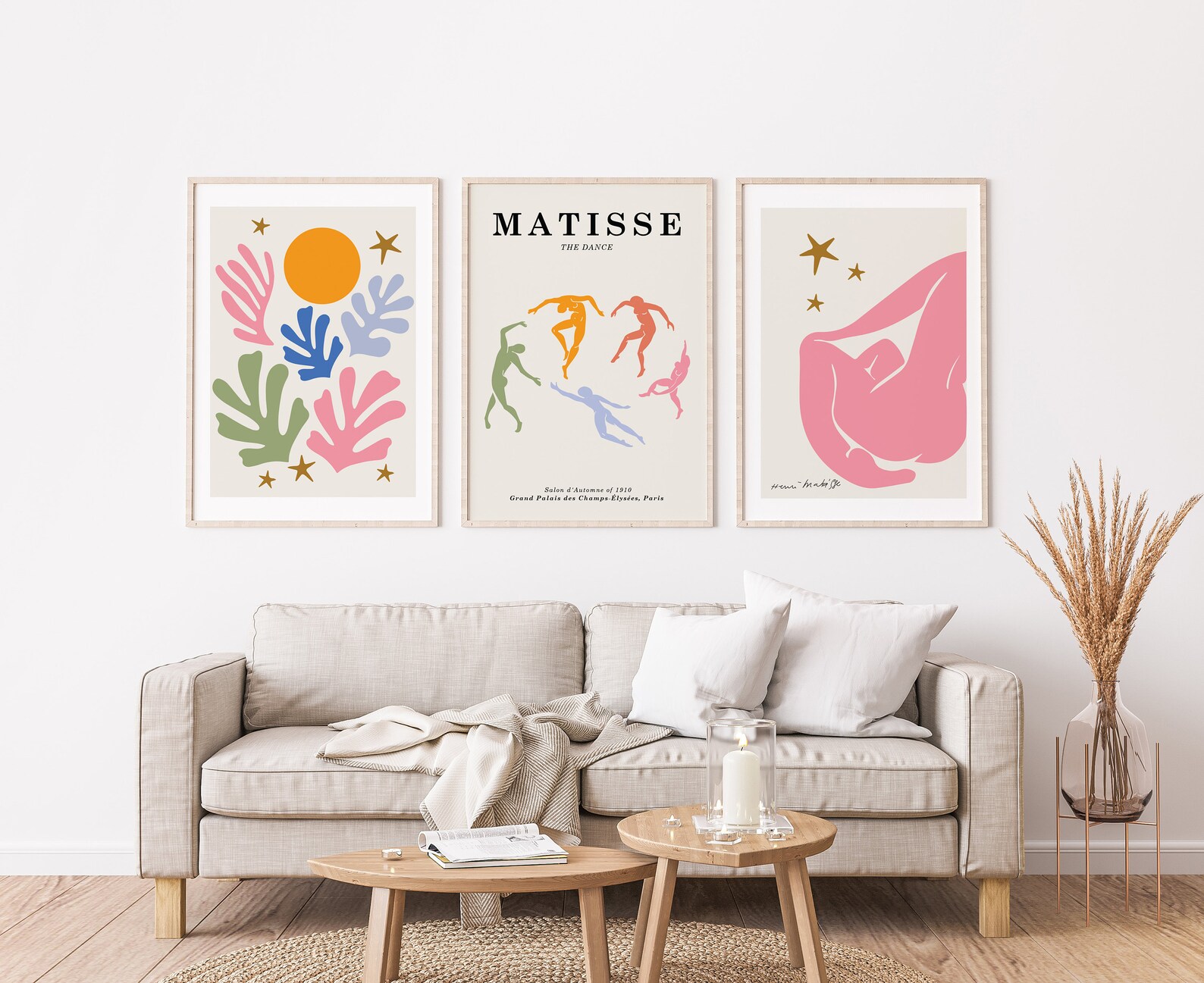 Matisse Print Set of 3 Abstract Pastel Colorful Wall Art - Etsy