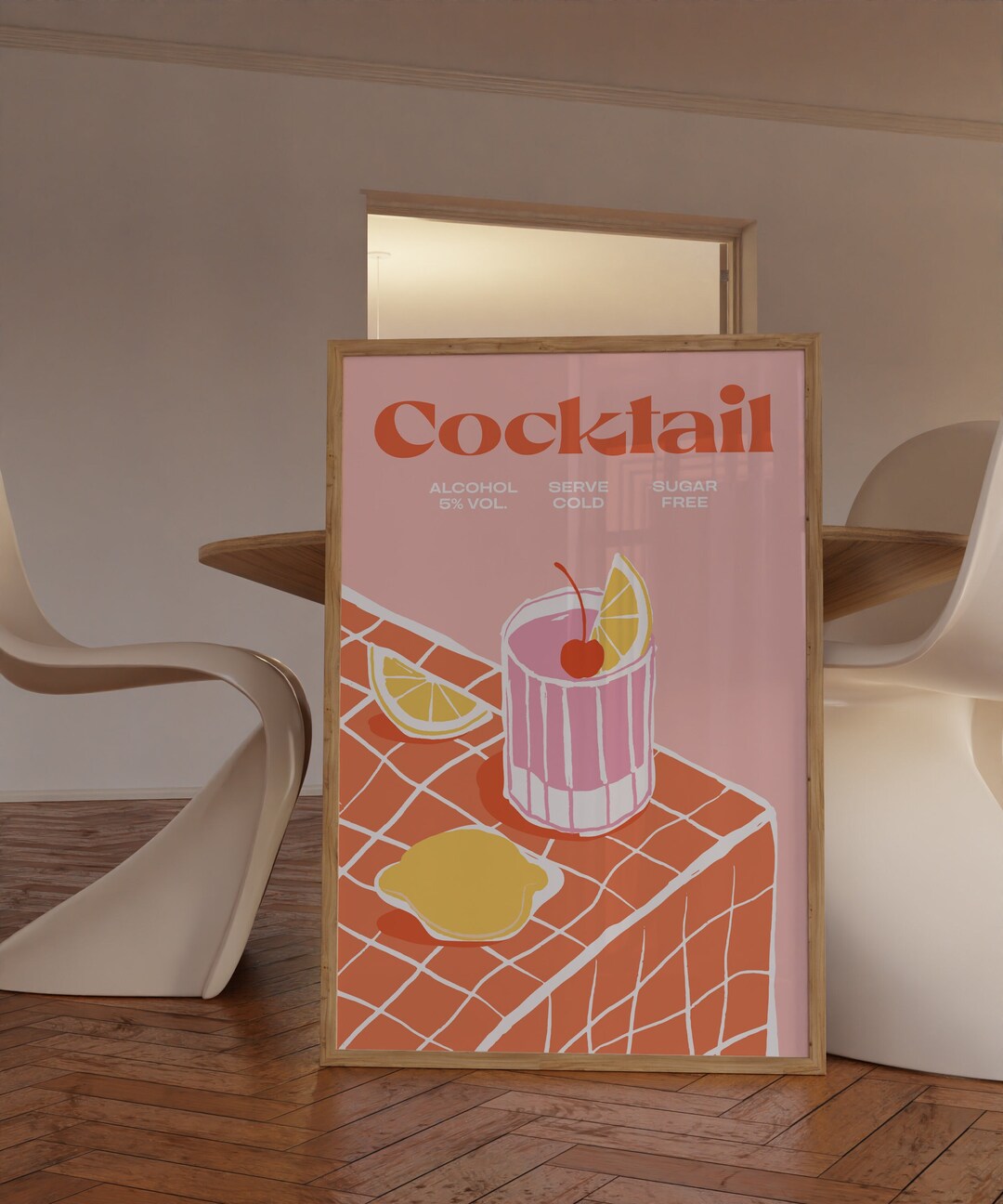 Funky Cocktail Print Trendy Modern Kitchen Art Alcohol - Etsy