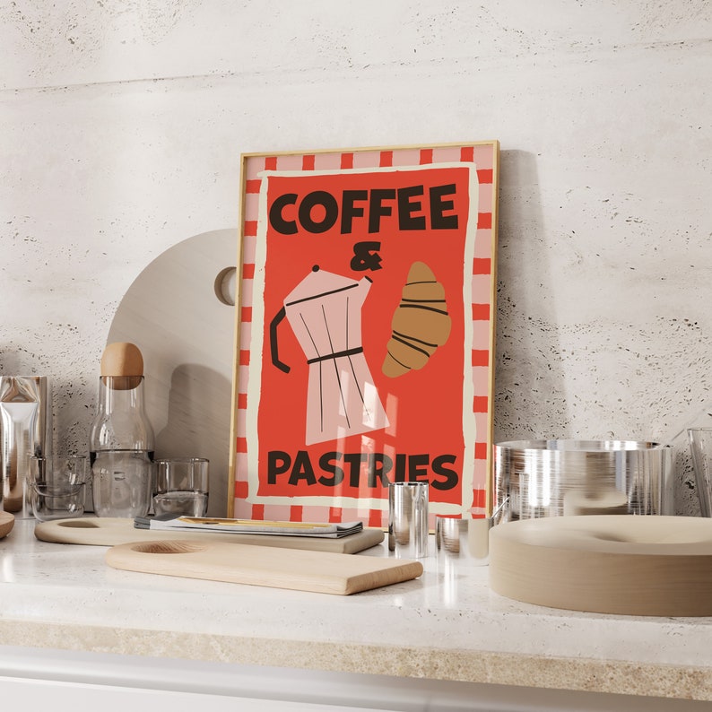 Espresso Coffee Poster, Modern Kitchen Art Print - Etsy
