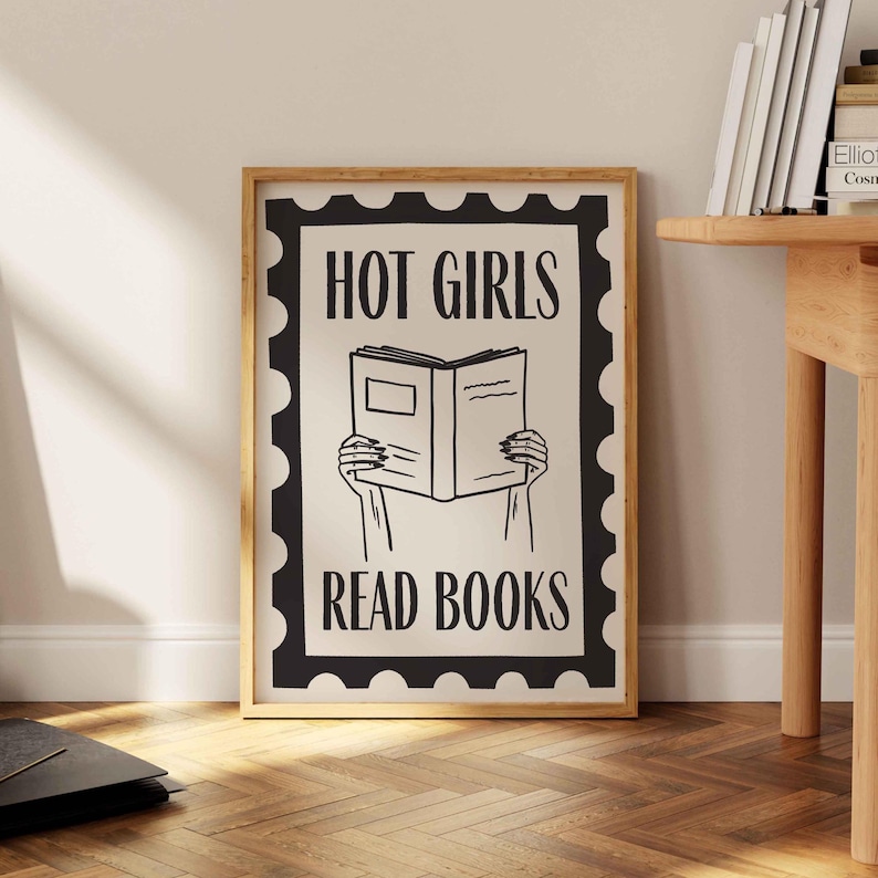 Hot Girls Read Books Print, Library Card, Book Lover Gift - Etsy