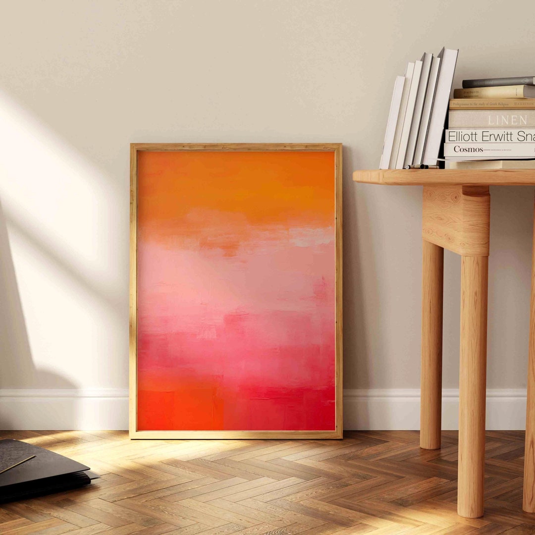 Mark Rothko Inspired Print, Red and Pink Coral Abstract Wall Art ...