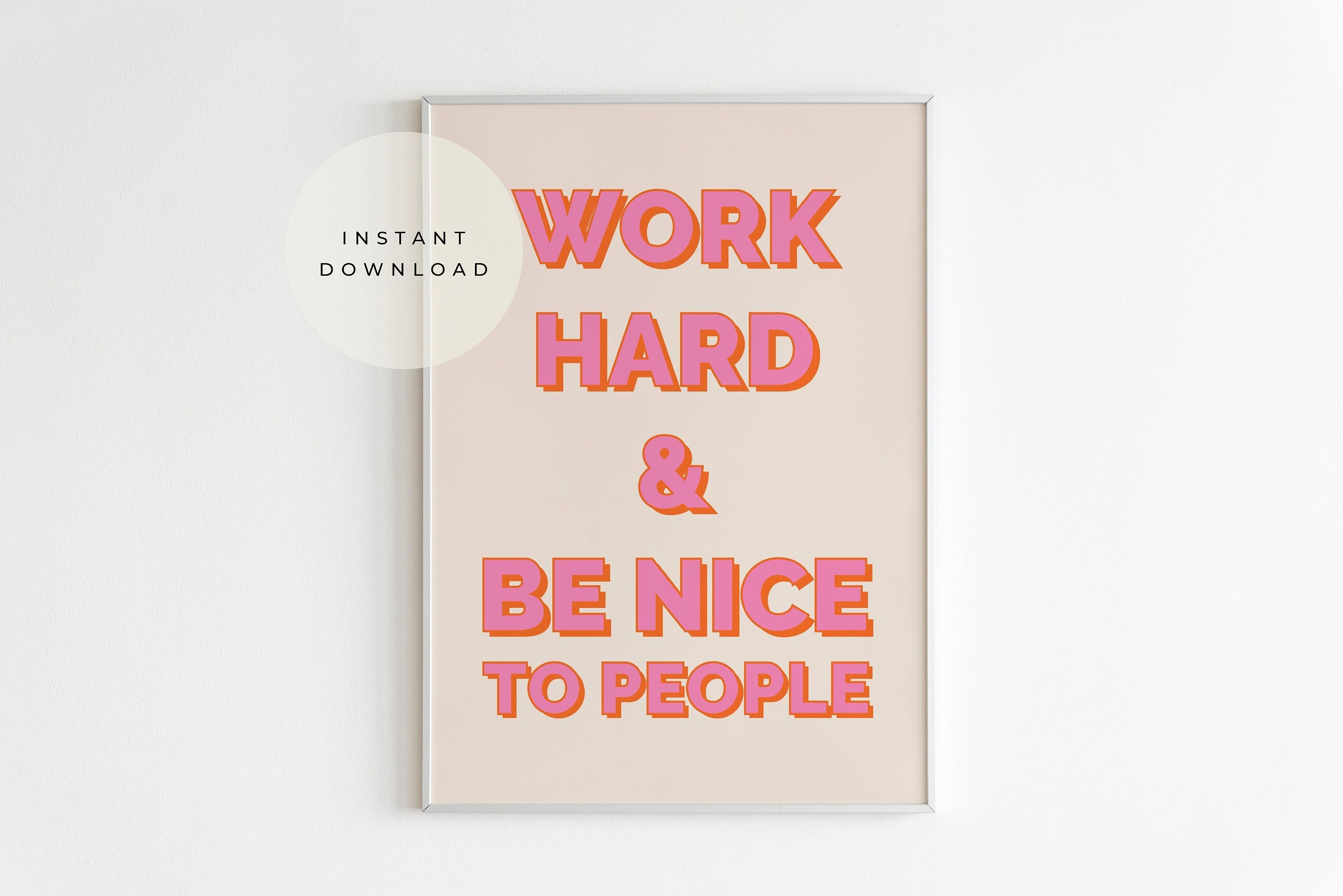 Work Hard And Be Nice To People Scrabble