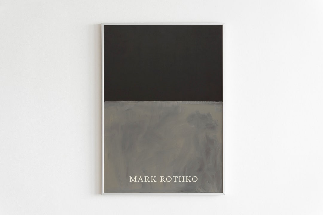 Mark Rothko Art Print Dark Black and Gray Coral Minimalist - Etsy
