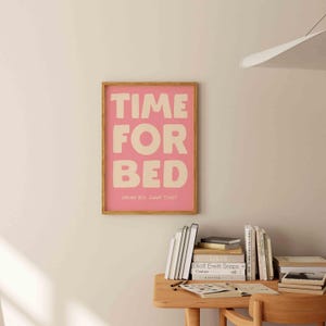 Time for Bed Print, Bedtime Print, Naptime Poster, Sleeping Wall Art ...