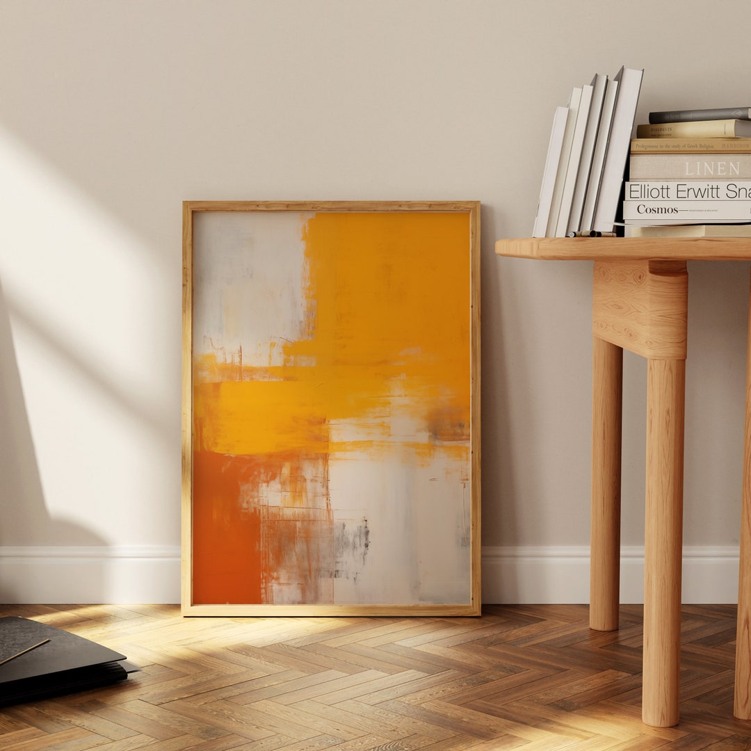 Mark Rothko Poster, Orange Print, Abstract Minimalist Geometric Coral ...