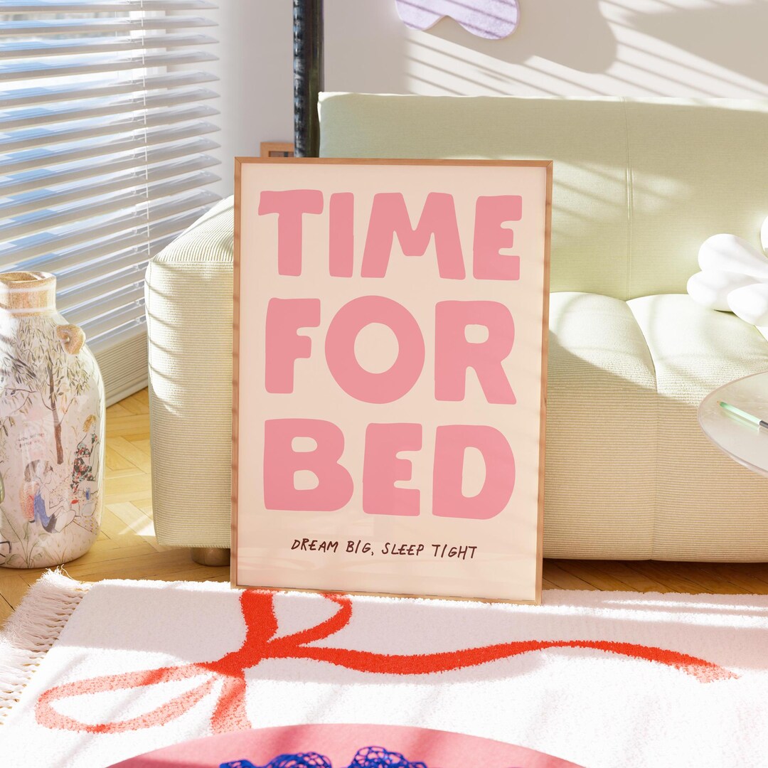Time for Bed Print, Bedtime Print, Naptime Poster, Sleeping Wall Art ...