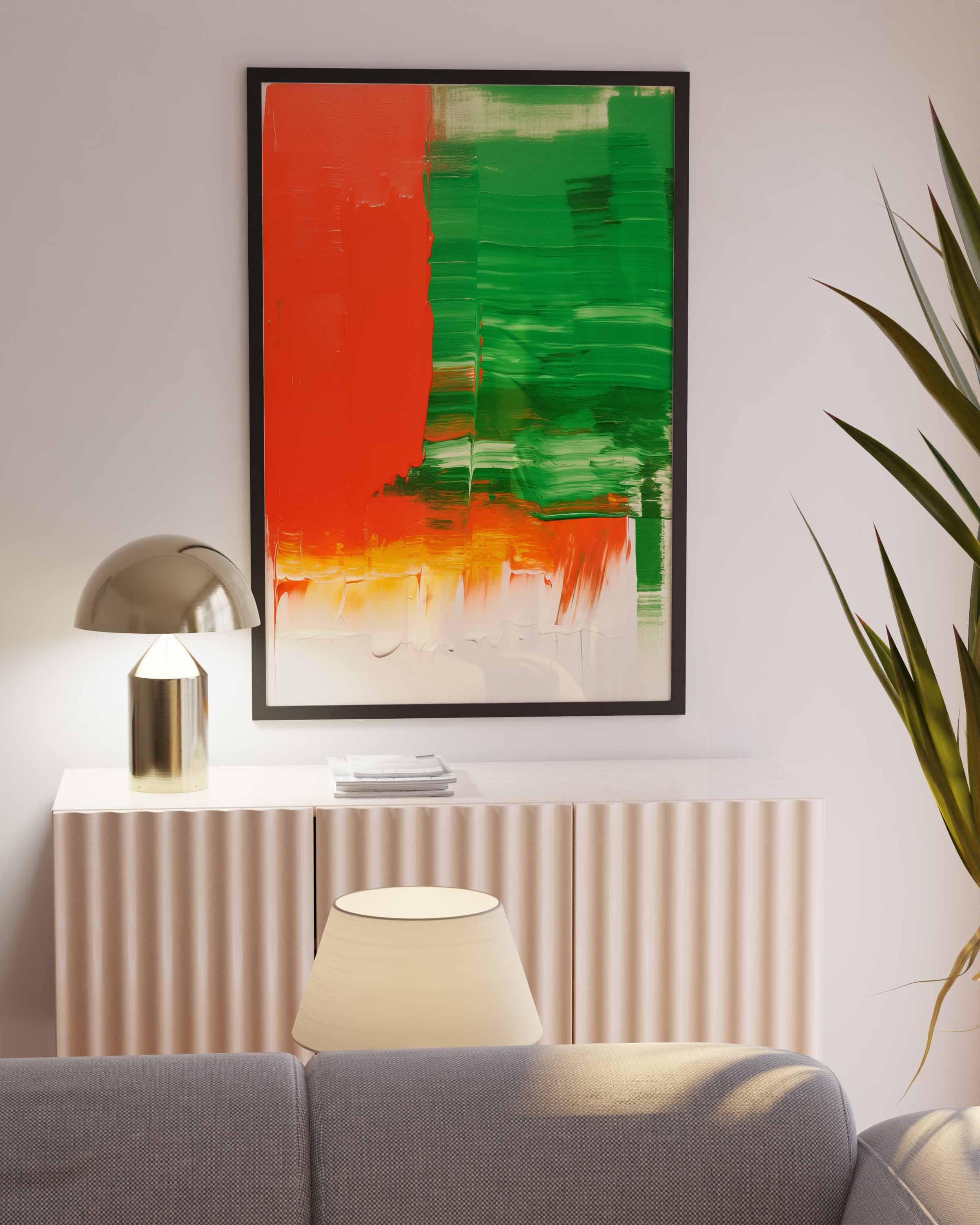 Mark Rothko Inspired Abstract Print, Red, Green, Orange Wall Art - Etsy