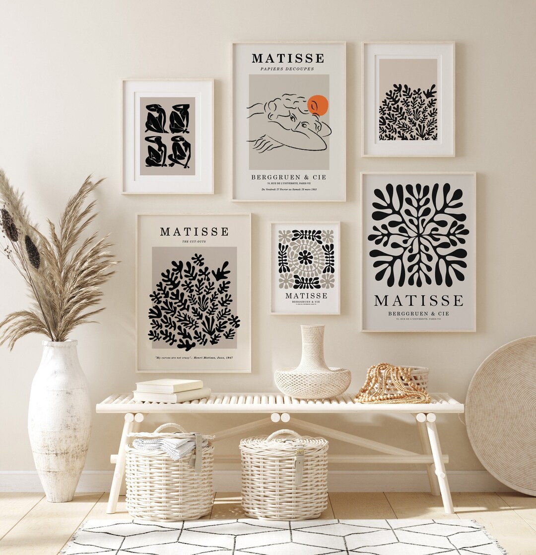 Henri Matisse Colorful Print Physical Set of 6, Set of Matisse Wall ...