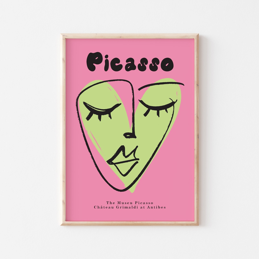 Picasso Exhibition Wall Art Print, Neutral Beige Abstract Vintage ...