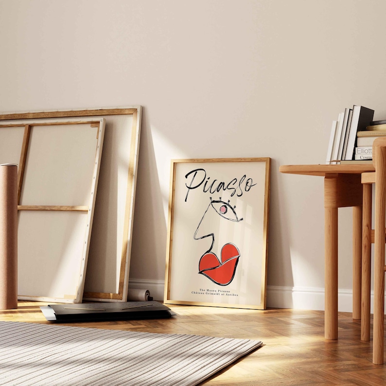 Picasso Art Print, Minimalist Line Art, Museum Exhibition Poster - Etsy