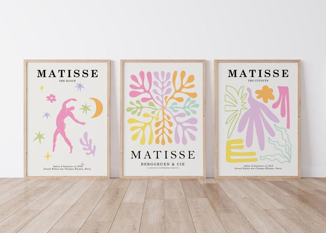 Henri Matisse Colorful Print Set of 3, Set of Matisse Wall Poster, 3 ...