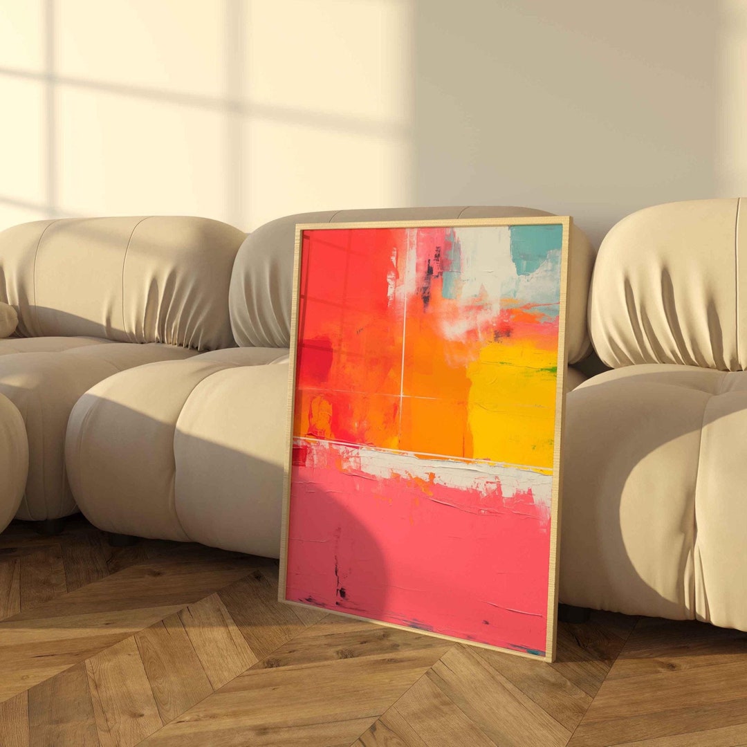 Mark Rothko Poster, Pink and Orange Print, Abstract Minimalist ...