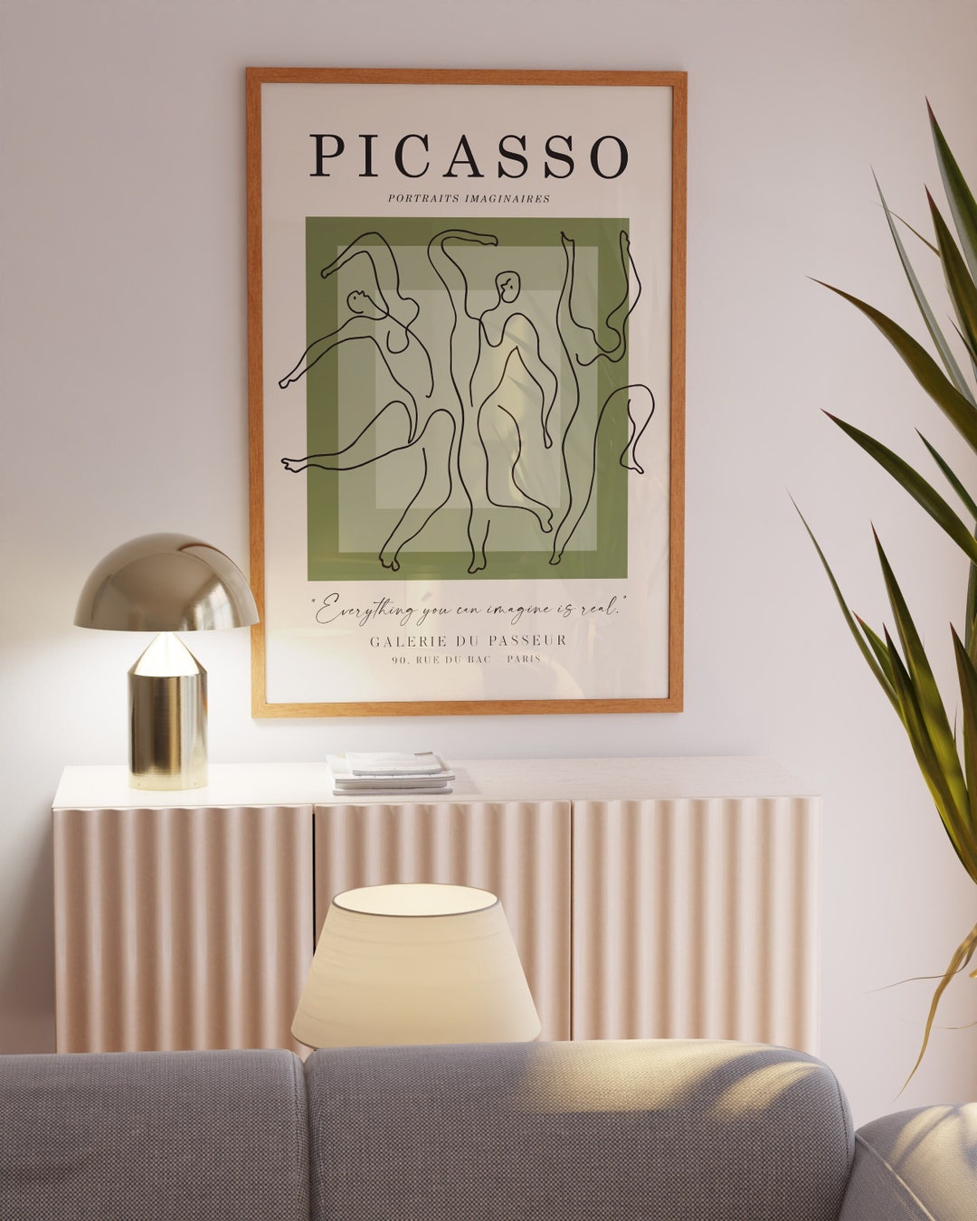 PABLO PICASSO Large Unframed Print Picasso Exhibition, Minimalist ...