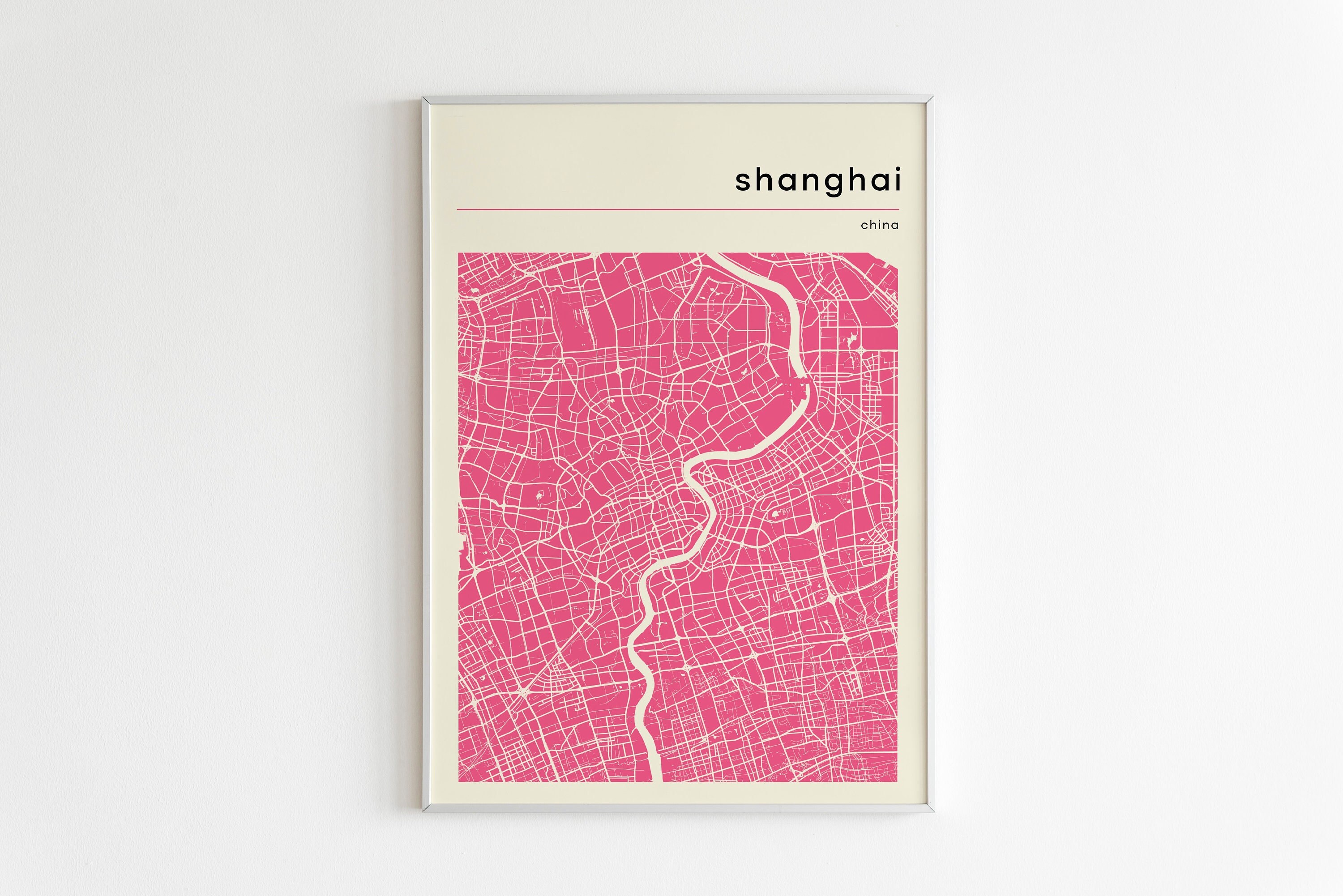 Shanghai Map Shanghai Poster Shanghai Map Poster Shanghai - Etsy