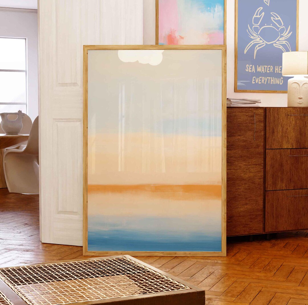 Mark Rothko Print - Light Blue and Beige Painting Large Abstract Wall ...