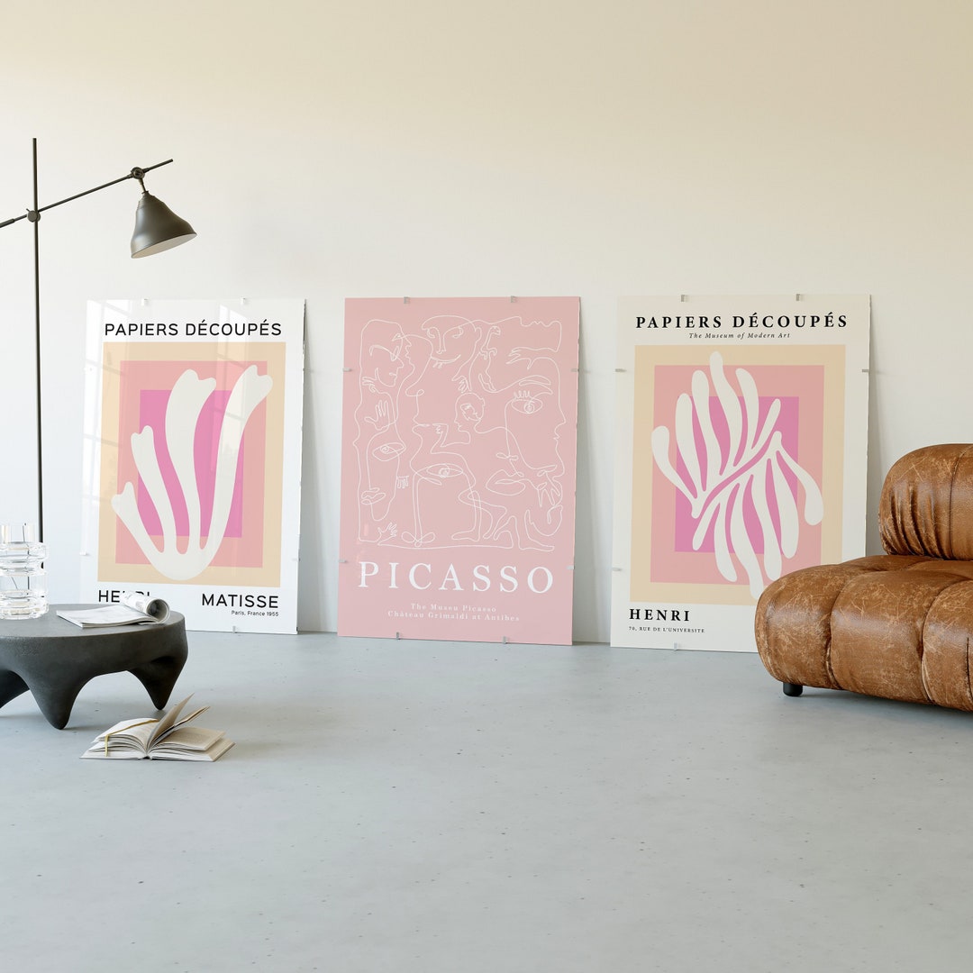 Pink Matisse Print Set of 3 Blush Pink Matisse Henri Matisse Print ...