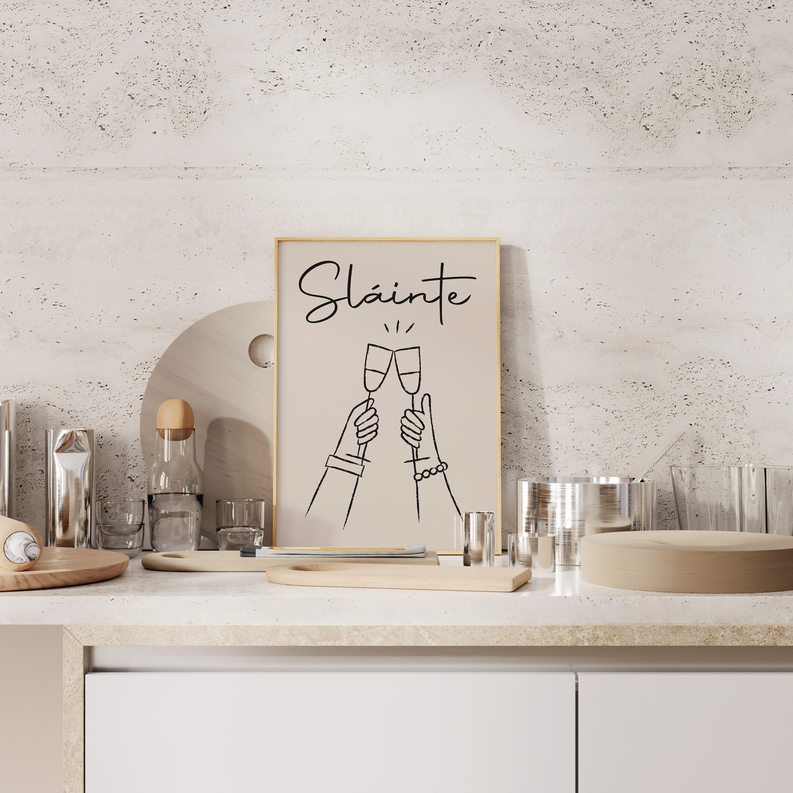 Slainte Irish Saying Art Print, Cheers Definition Print, Typography ...