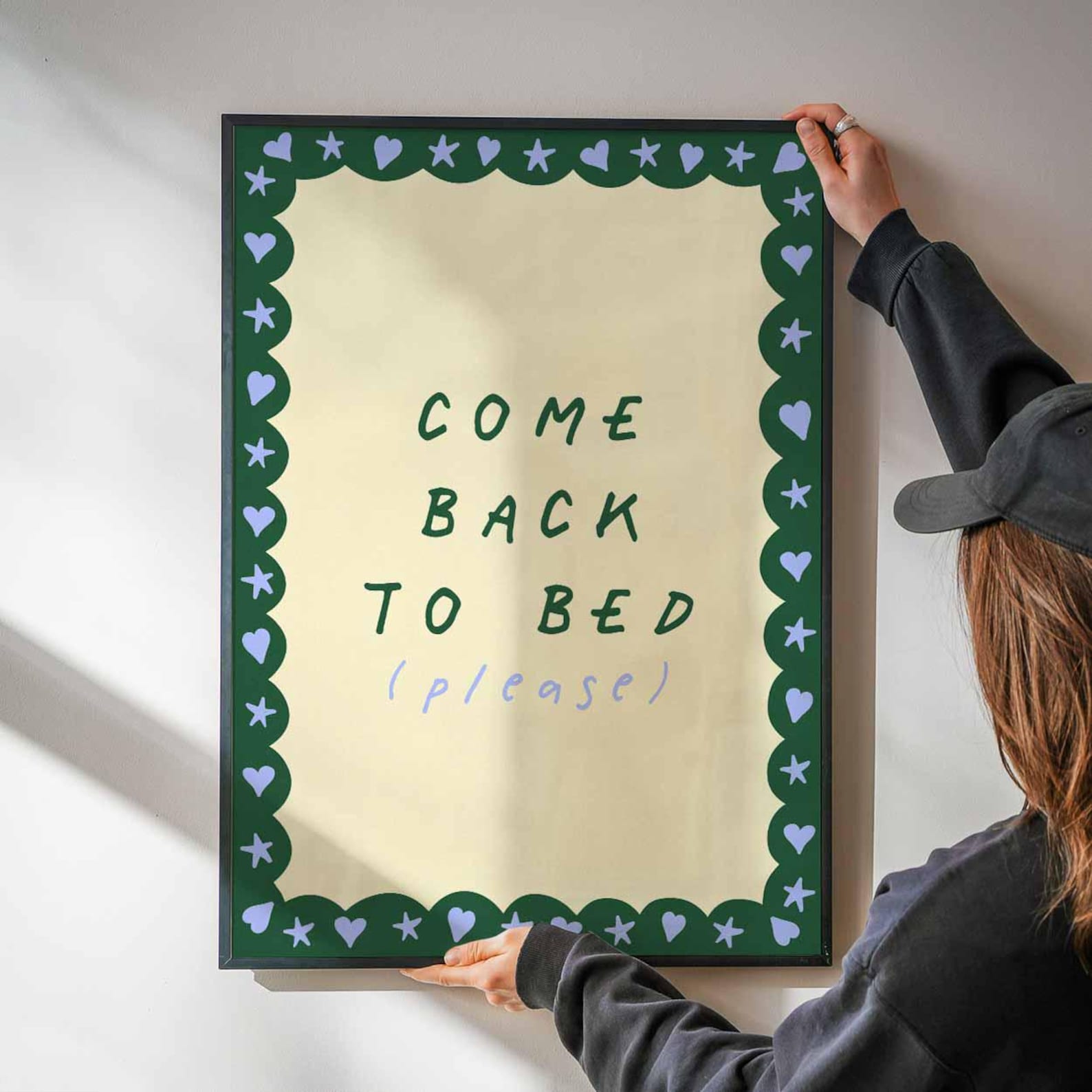 Come Back to Bed Print, Handdrawn Typography, Bedroom Wall Art - Etsy