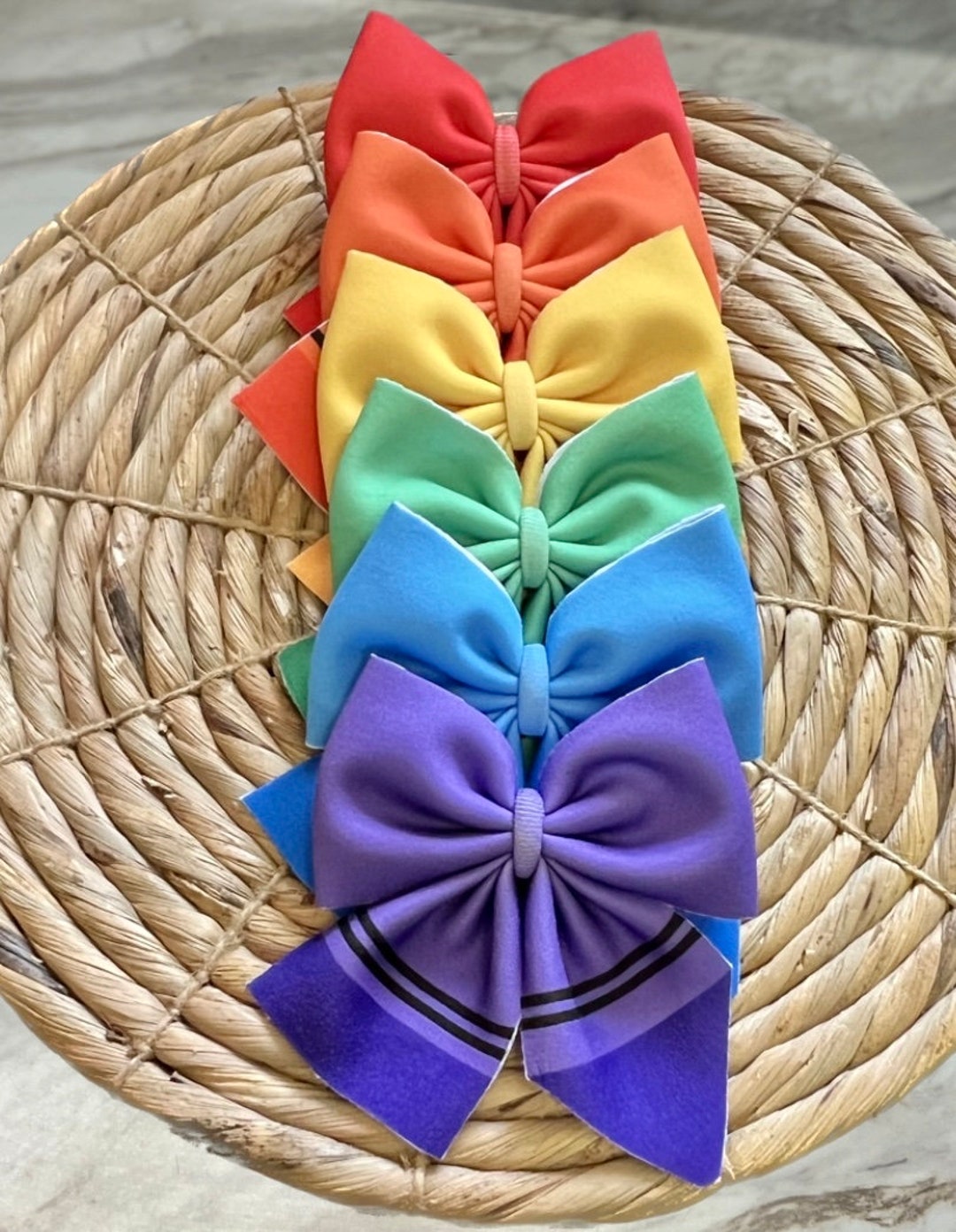 Crayon Bows - Etsy