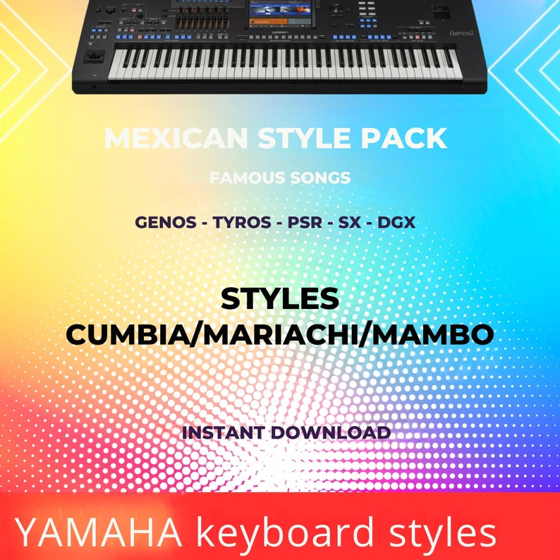 Mexican Styles Yamaha Piano, Arranger Keyboards Genos, Tyros 5, PSR ...