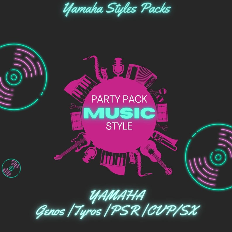 Party Pack Styles for Yamaha Piano Yamaha Tyros Styles - Etsy