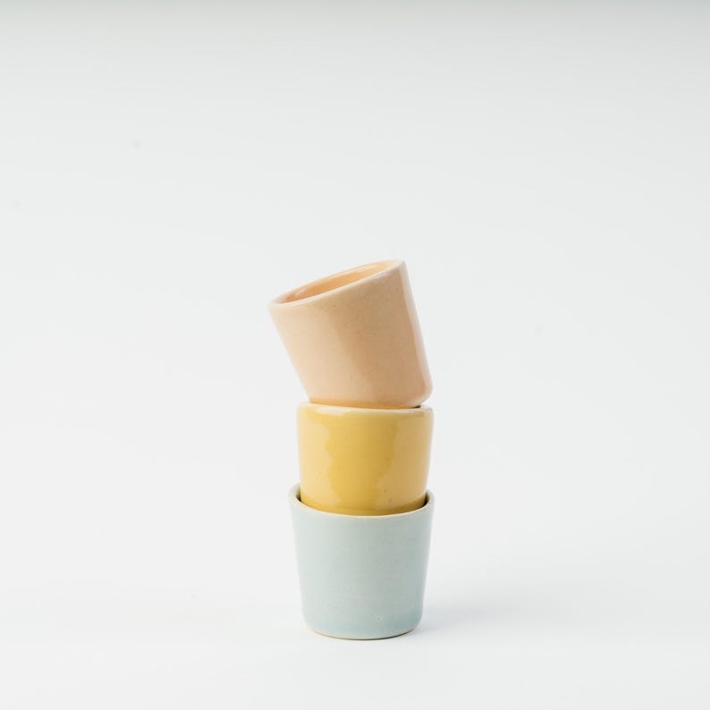 Handmade Burnt Orange Ceramic Shot Glass: Modern Minimalist Barware - Etsy