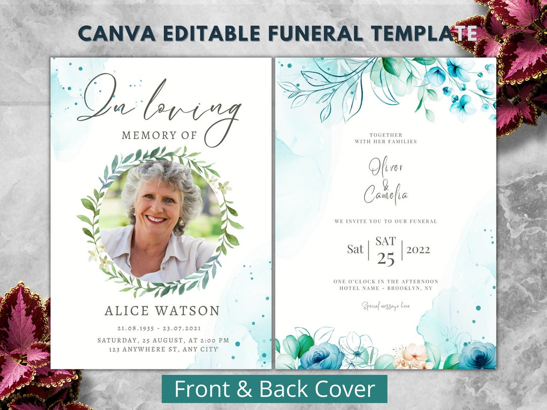 Funeral Program Template, Funeral Guest Book, Funeral Cards, Funeral ...