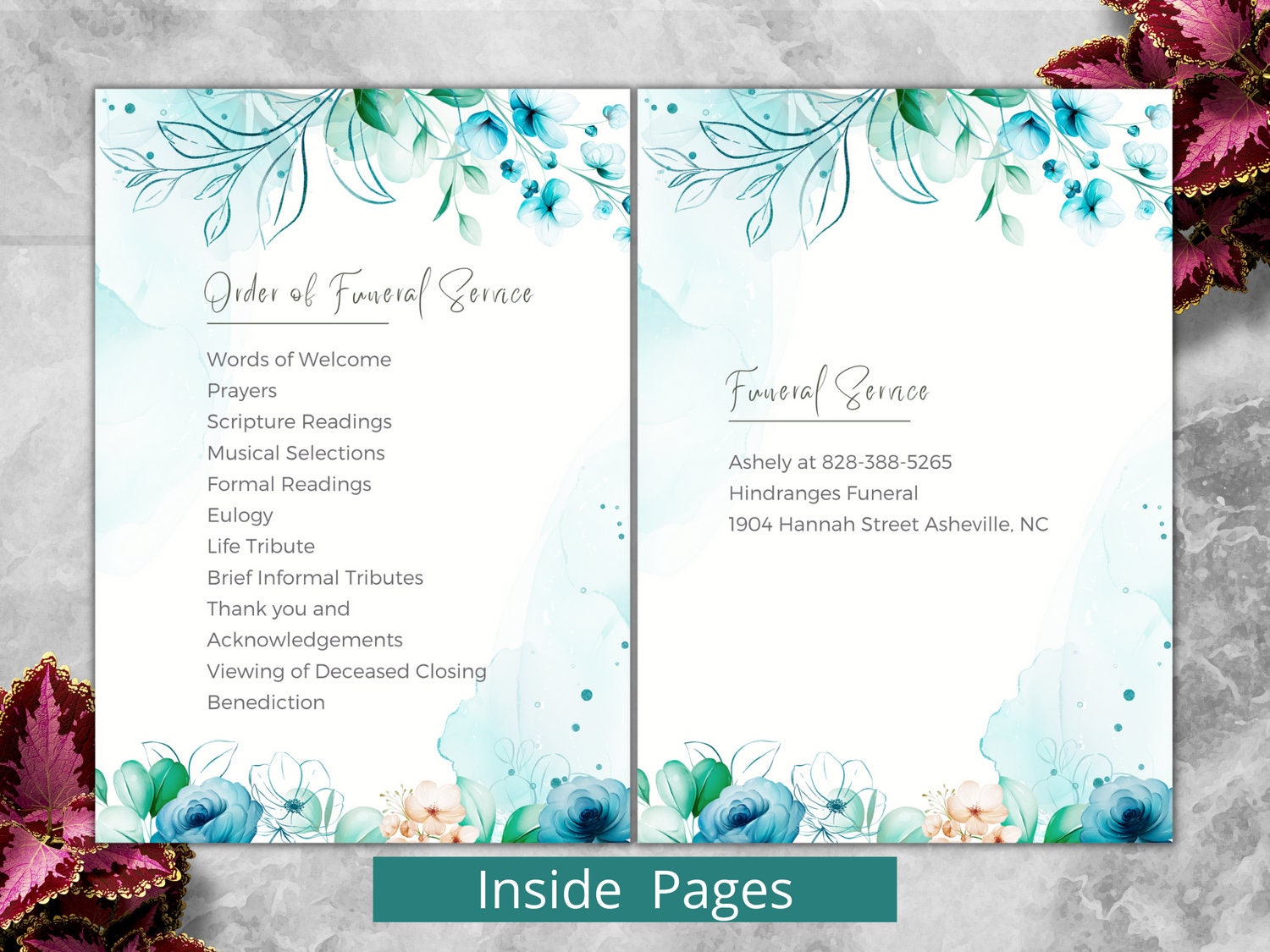 Funeral Program Template, Funeral Guest Book, Funeral Cards, Funeral ...