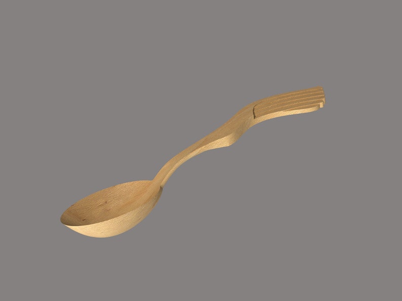 Wooden Spoon Template, Wood Carving Template, File for 3D Print and CNC ...