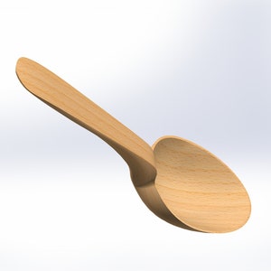 Wooden Spoon Template, Wood Carving Template, File for 3D Print and CNC ...