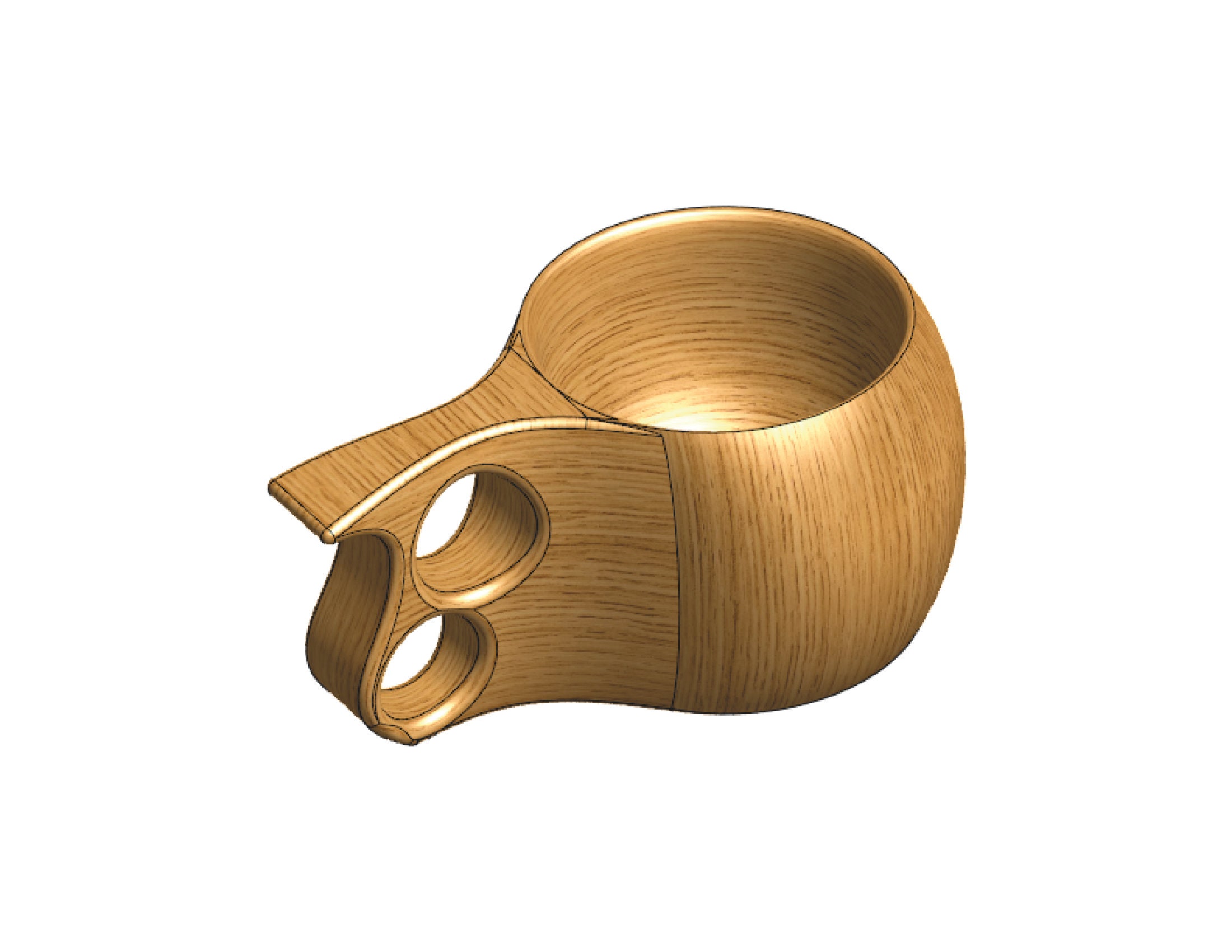 Kuksa Template, Guksi Template, Wooden Cup Drawing, File for 3D Print ...