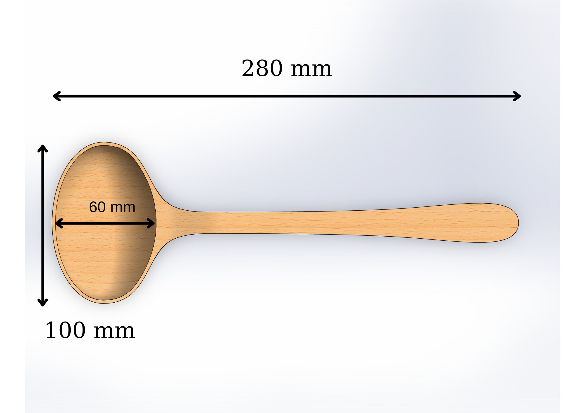 Wooden Spoon Template, Wood Carving Template, File for 3D Print and CNC ...