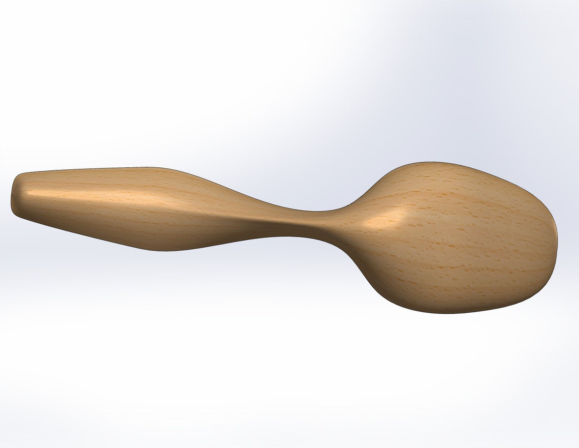 Wooden Spoon Template, Wood Carving Template, File for 3D Print and CNC ...