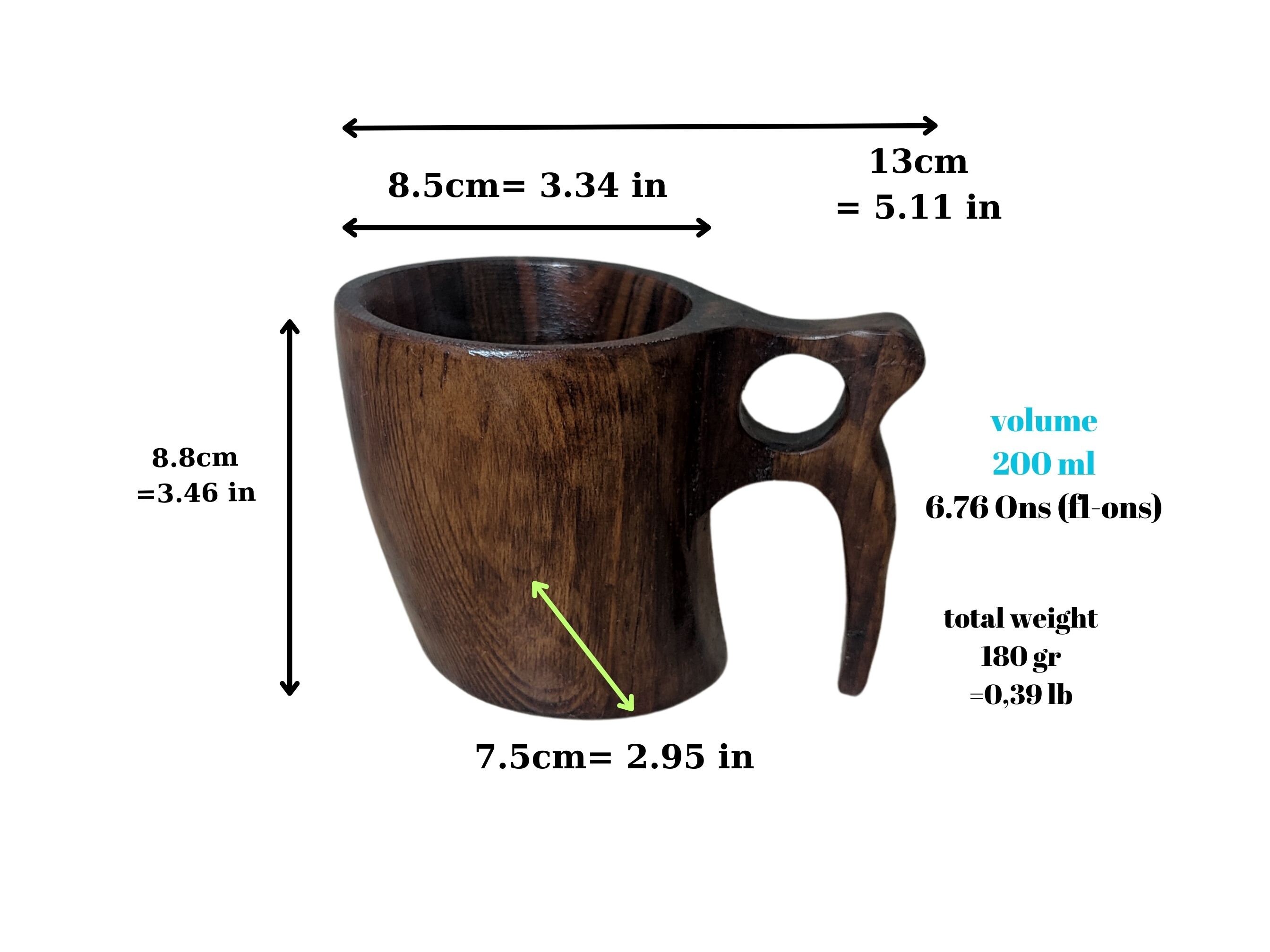 Handcarved Walnut Kuksa Cup / Rustic Wooden Coffee Mug / Kuksa ...