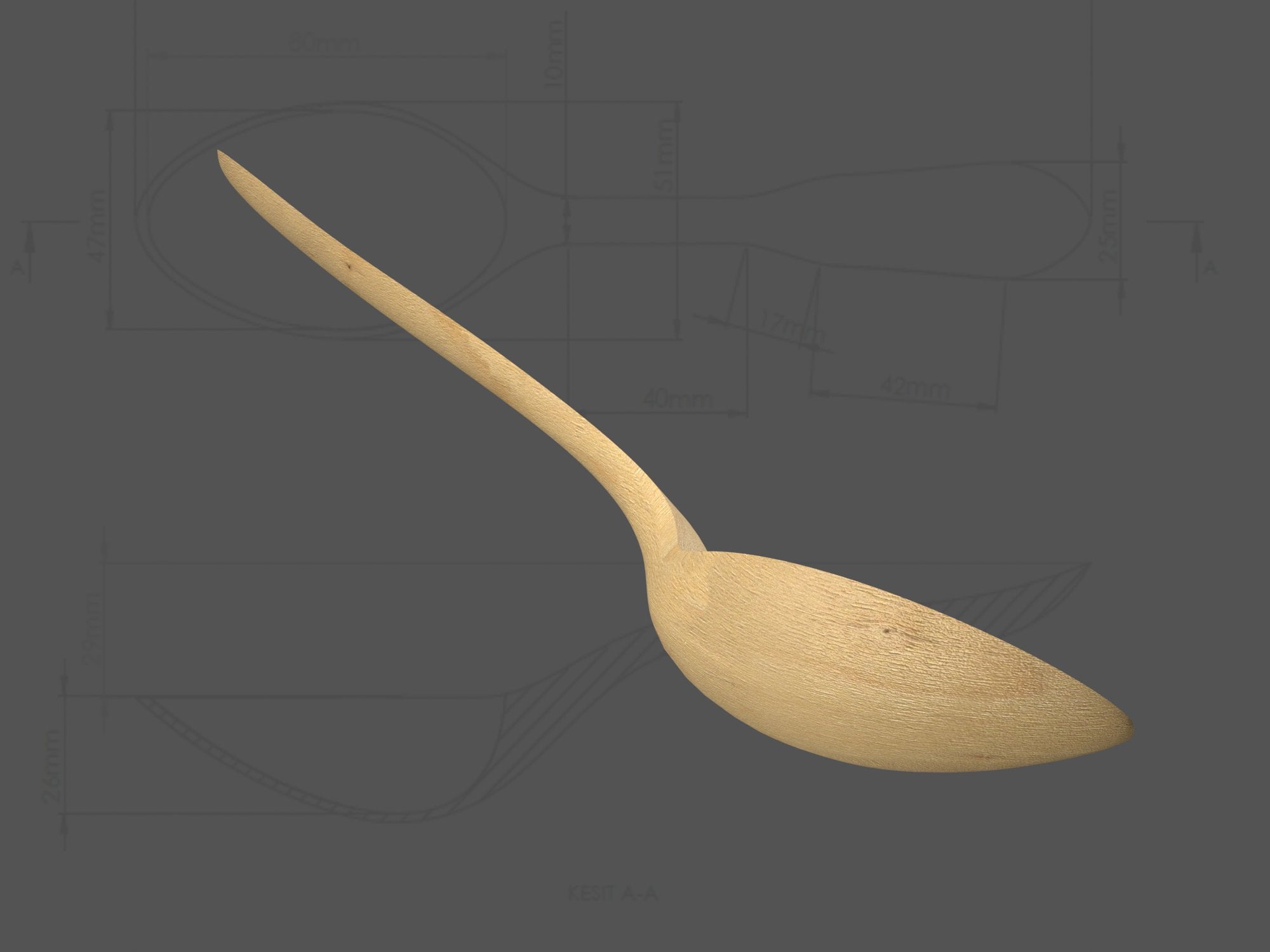 Wooden Spoon Template, Wood Carving Template, File for 3D Print and CNC ...
