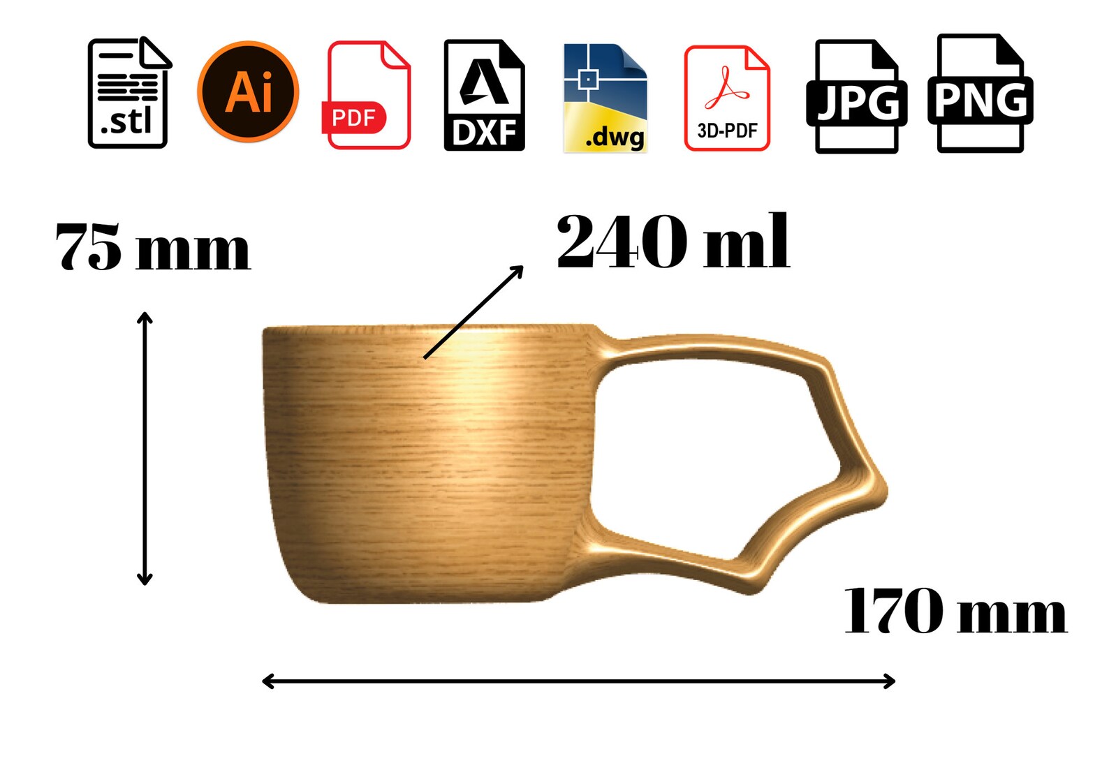 Kuksa Template Guksi Template Wooden Cup Drawing File for - Etsy