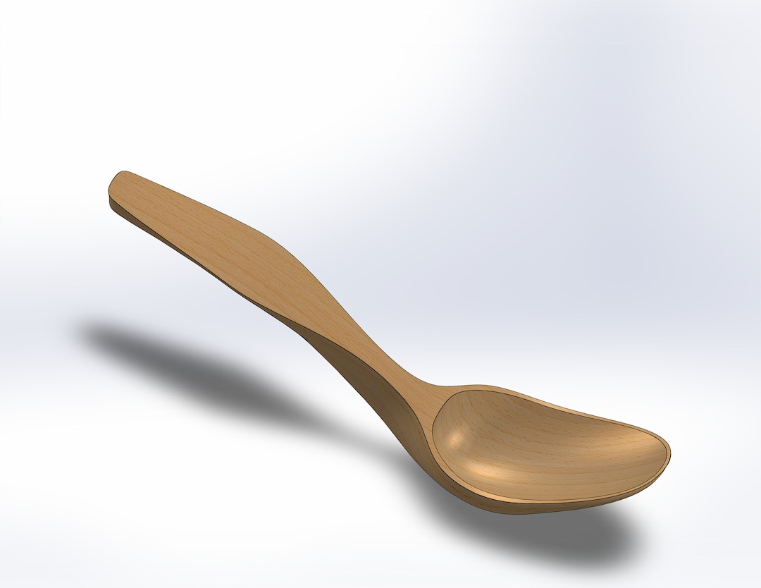 Wooden Spoon Template, Wood Carving Template, File for 3D Print and CNC ...