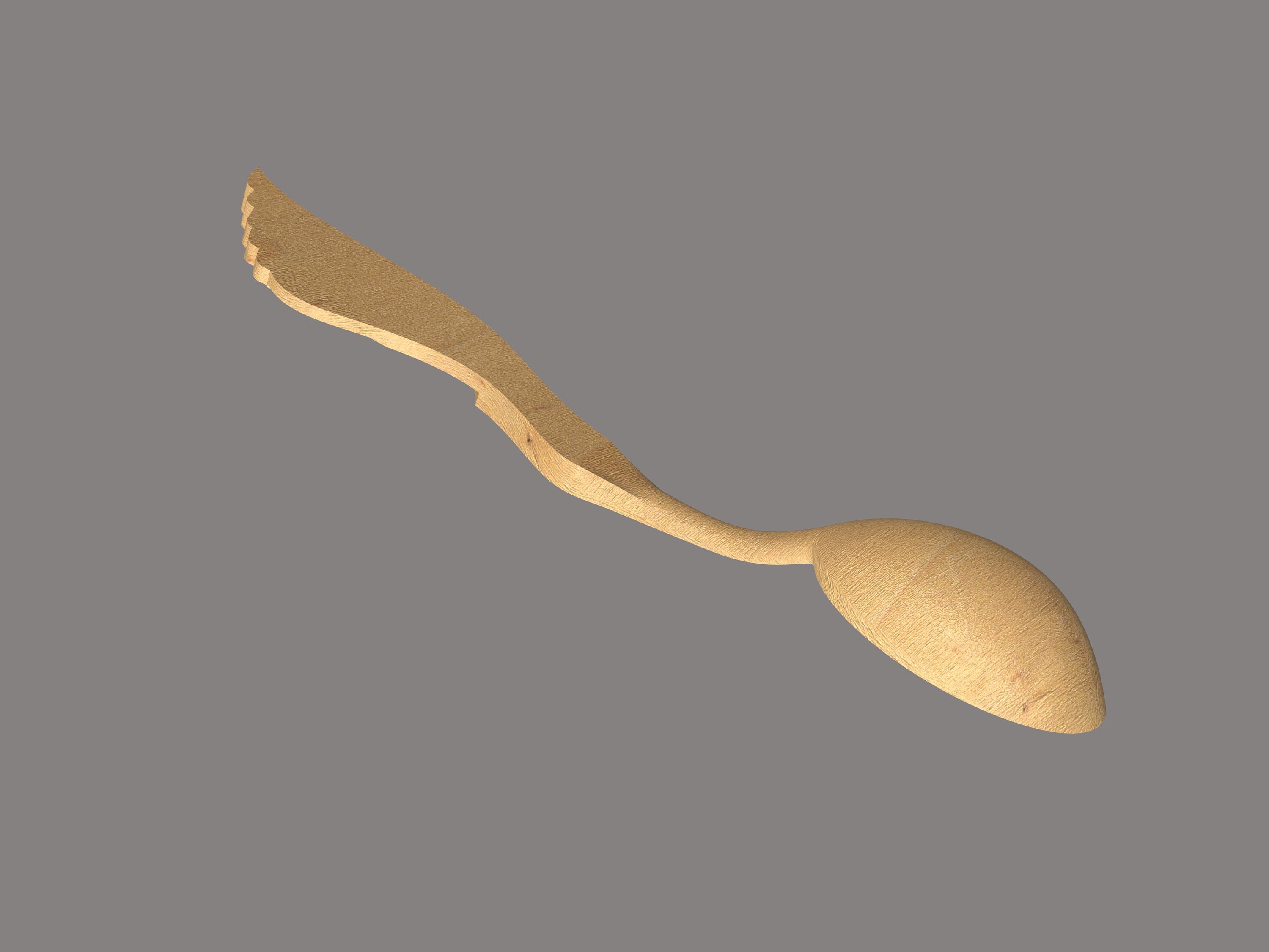 Wooden Spoon Template, Wood Carving Template, File for 3D Print and CNC ...