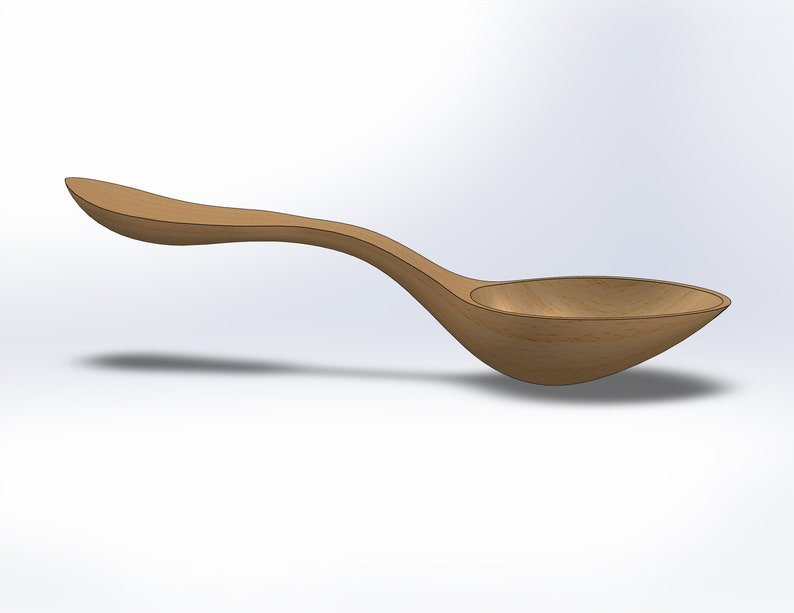 Wooden Spoon Template, Wood Carving Template, File for 3D Print and CNC ...