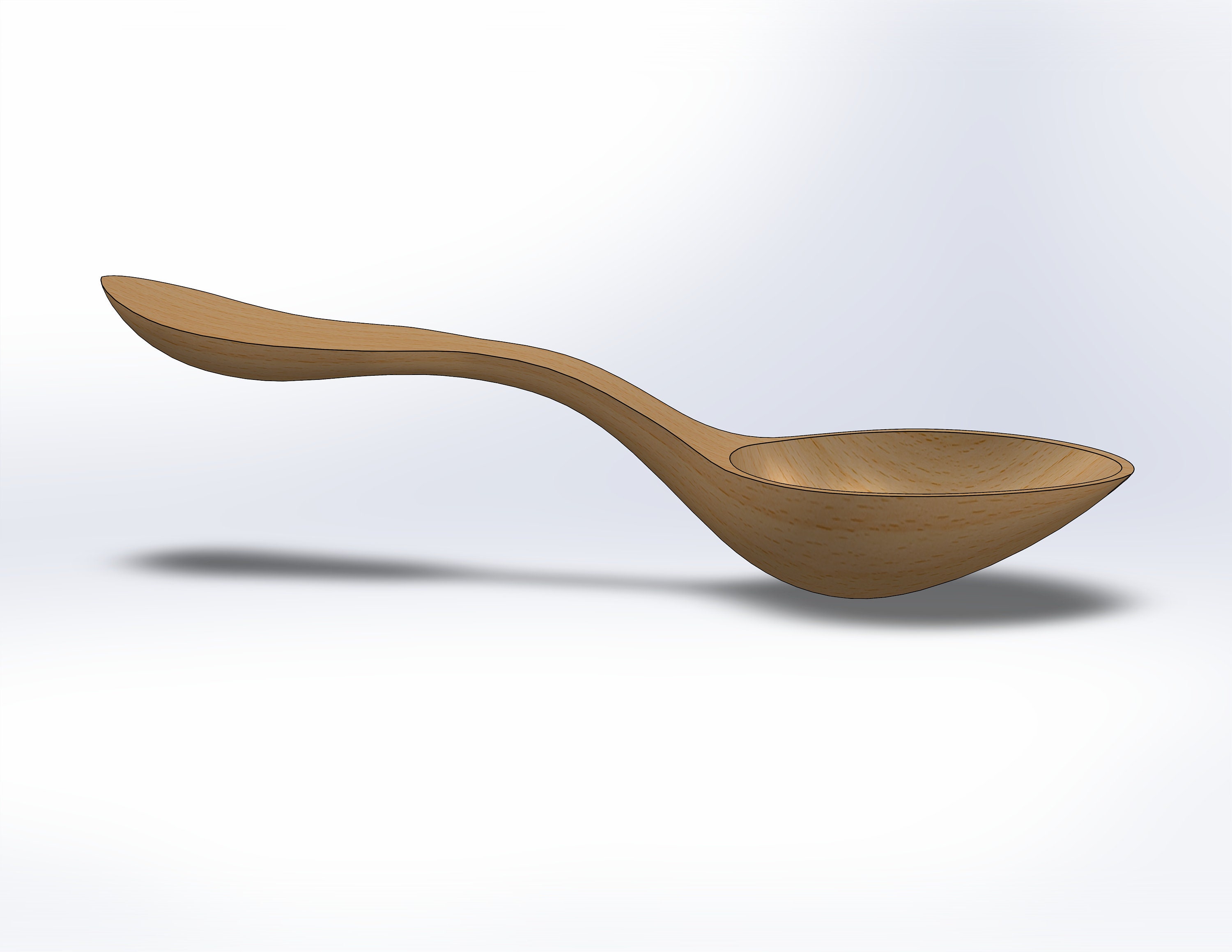 Wooden Spoon Template, Wood Carving Template, File for 3D Print and CNC ...