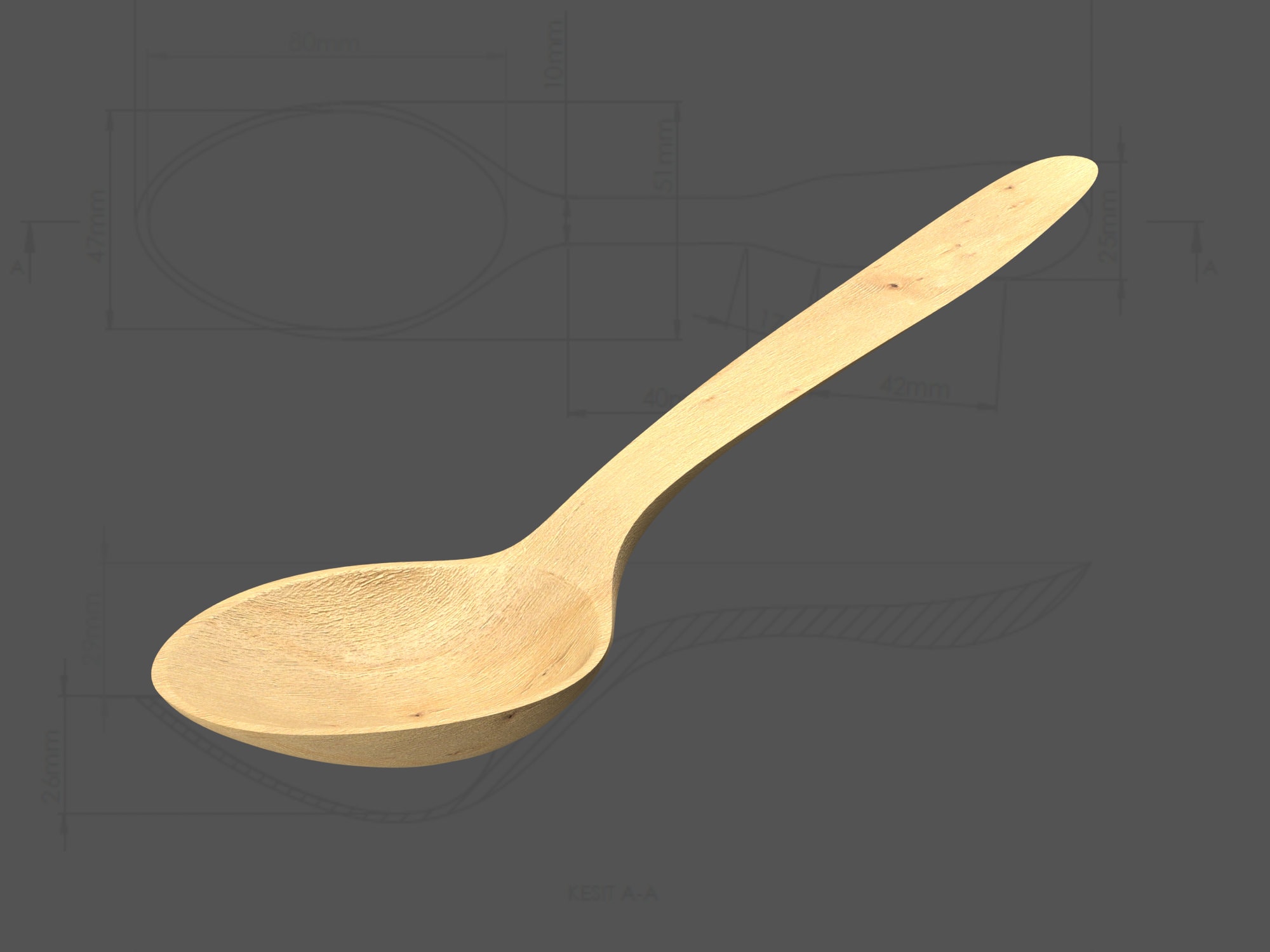 Wooden Spoon Template: 3D Print & CNC Files (digital Download) - Etsy