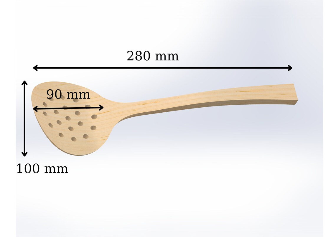 Wooden Spoon Template, Wood Carving Template, File for 3D Print and CNC ...