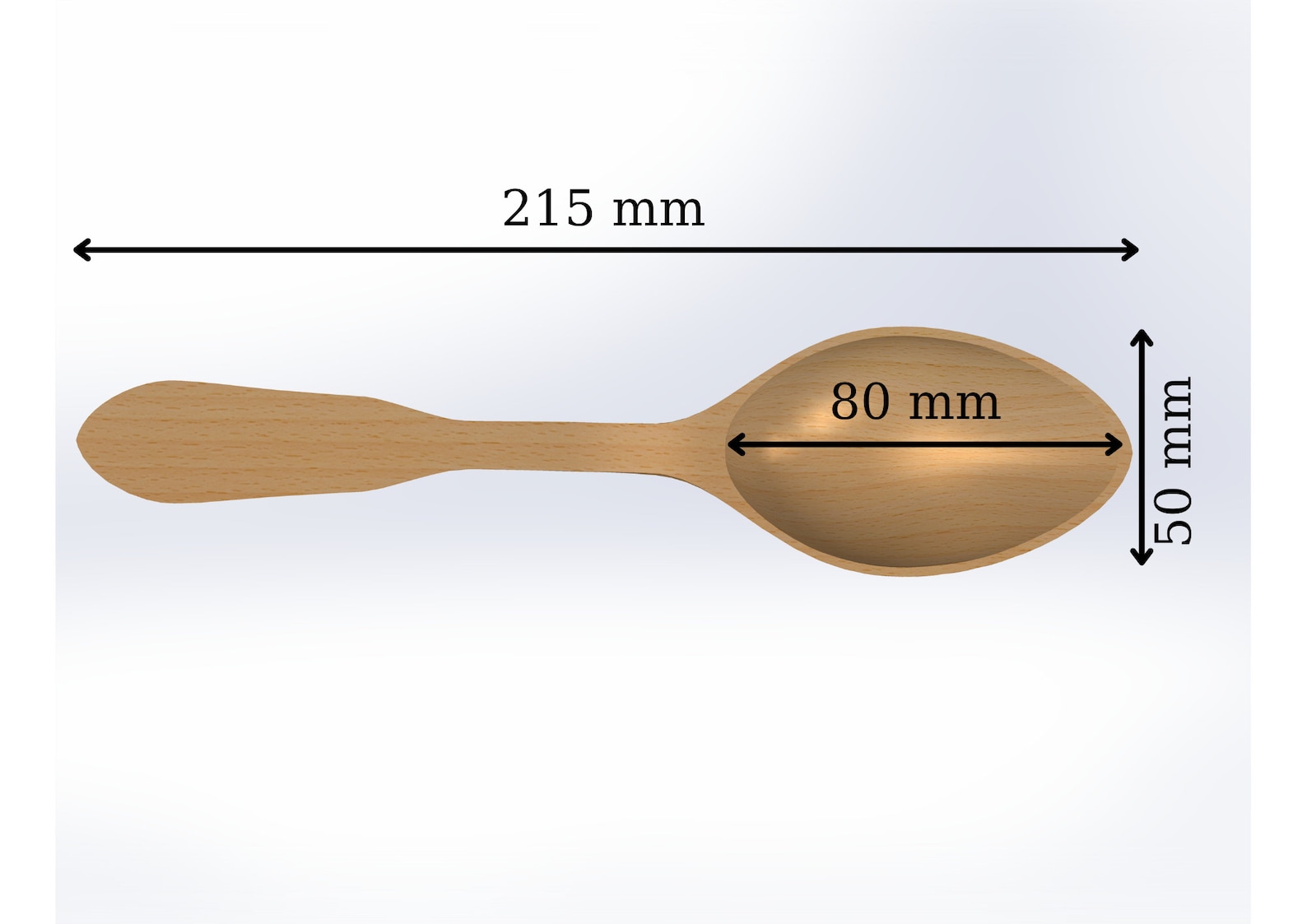 Wooden Spoon Template, Wood Carving Template, File for 3D Print and CNC ...