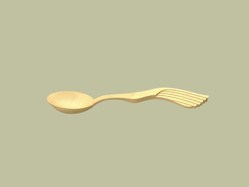 Wooden Spoon Template, Wood Carving Template, File for 3D Print and CNC ...