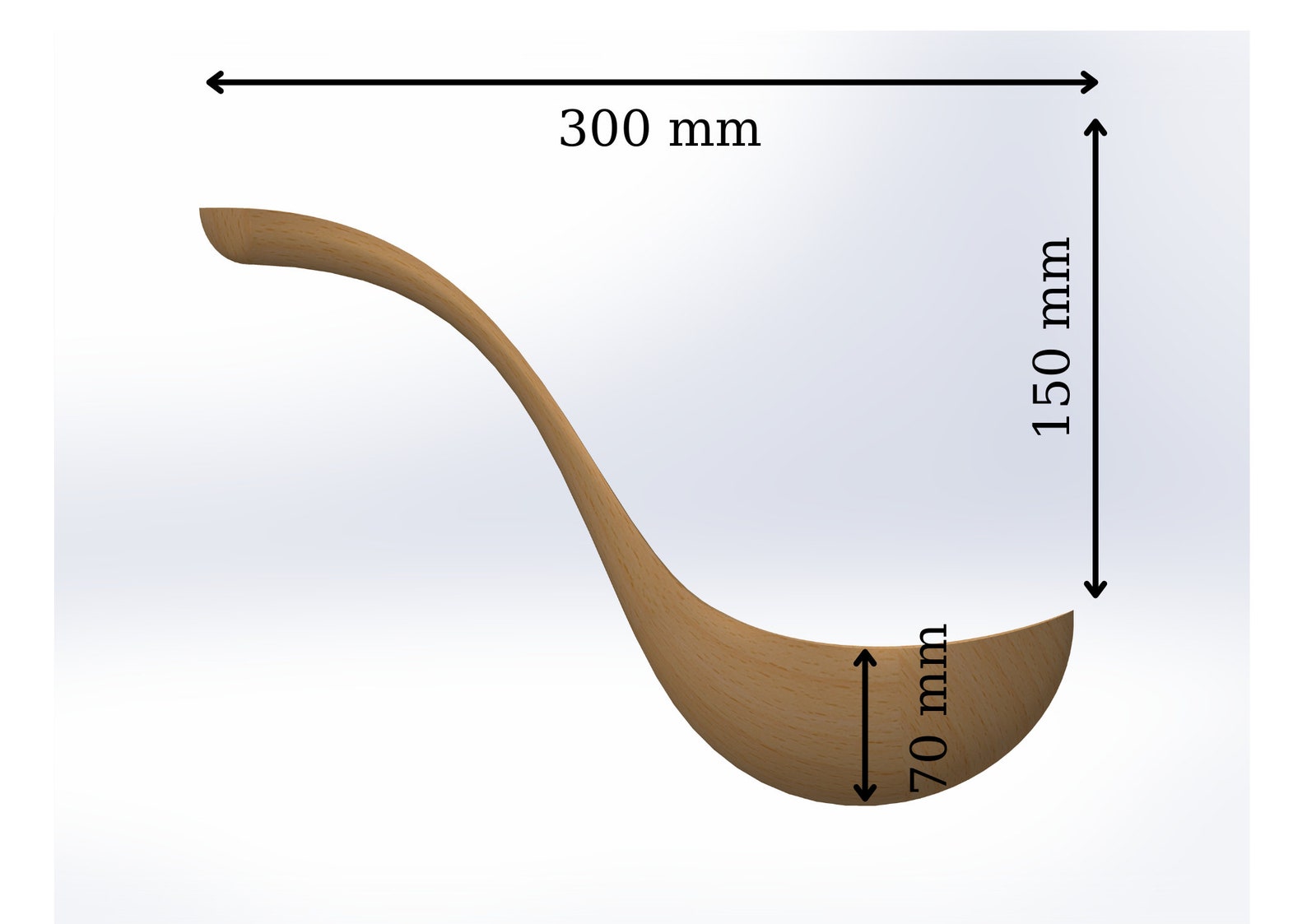 Wooden Spoon Template, Wood Carving Template, File for 3D Print and CNC ...