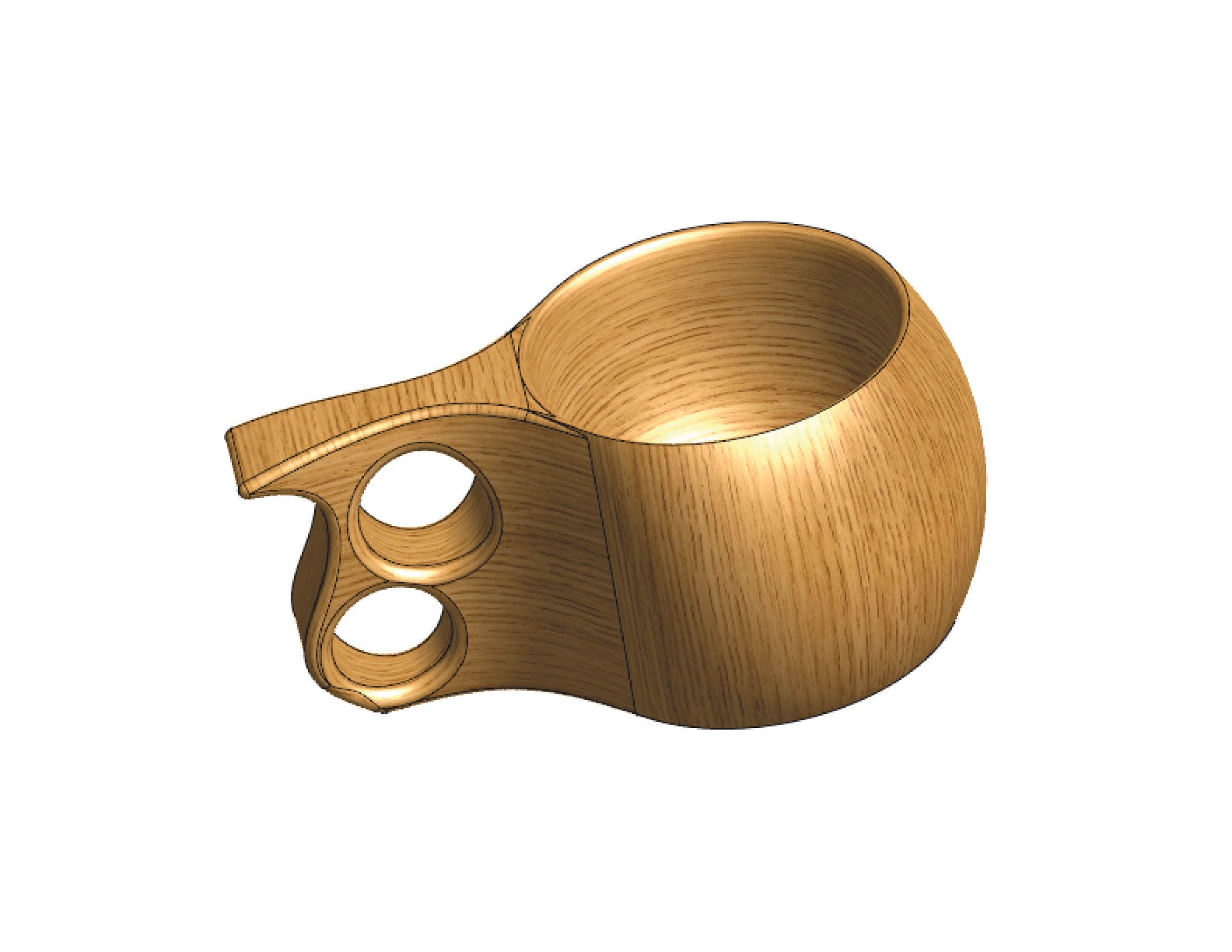 Kuksa Template, Guksi Template, Wooden Cup Drawing, File for 3D Print ...