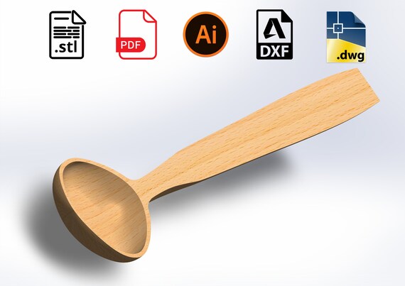 Wooden Spoon Template Wood Carving Template File for 3D - Etsy